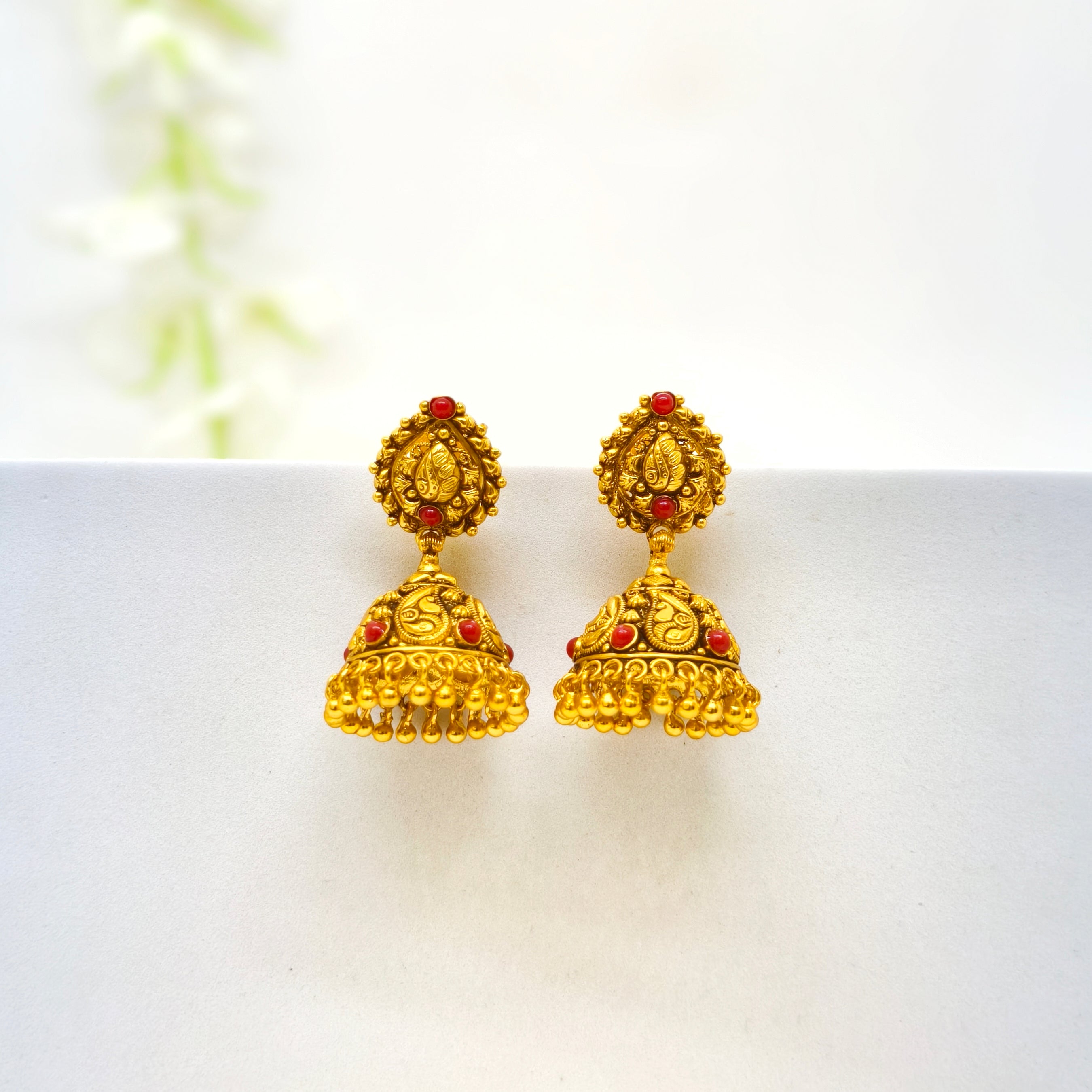 Mayil Antique Jhumka – The Velli Kadai